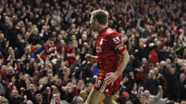 Steven Gerrard Celebrating Everton