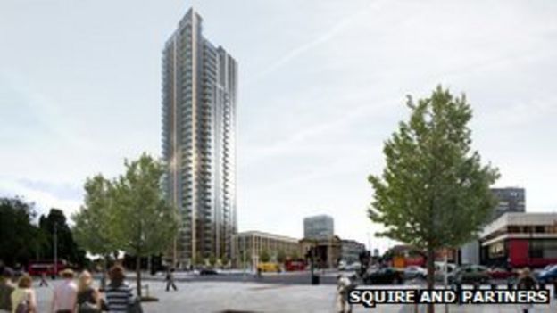 Elephant and Castle sports centre plans include high-rise tower - BBC News
