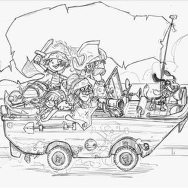 Artist Jonny Duddle celebrates success with pirates - BBC News