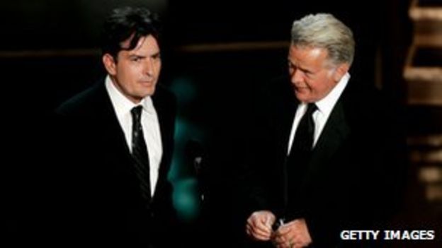 Charlie Sheen casts his father Martin in new TV show - BBC News