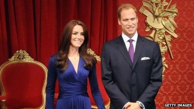 Kate and William waxworks unveiled at Madame Tussauds - BBC News