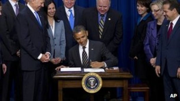Obama signs Congress insider trading bill - BBC News