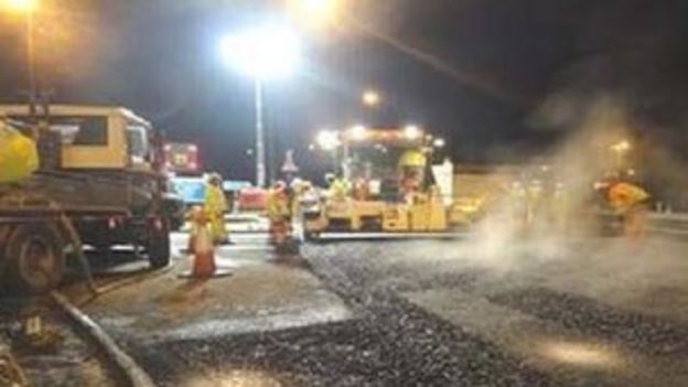 M5 junction 19 improvement work completed - BBC News