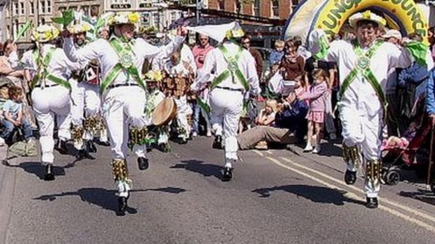 Dolphin Morris Men dance the final Gate to Southwell - BBC News