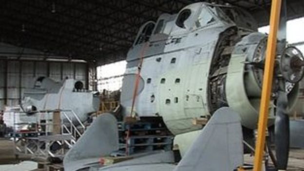 Maze Prison site's secret aircraft - BBC News