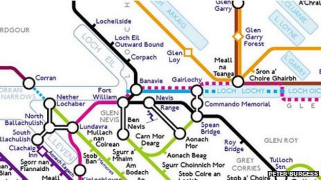 Geographer draws London Tube-style map of Scotland's Munros - BBC News