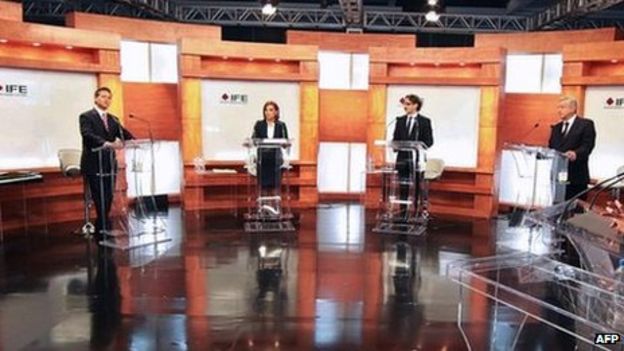 Mexico election: TV debate sees candidates trade barbs - BBC News