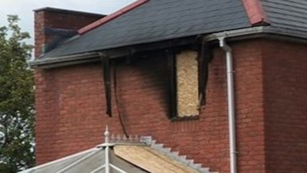 Exeter house fire man treated for burns - BBC News