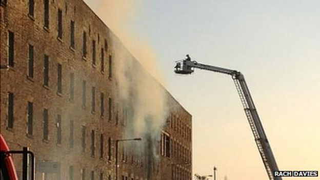 Fire in Lancaster warehouse now 'under control' - BBC News