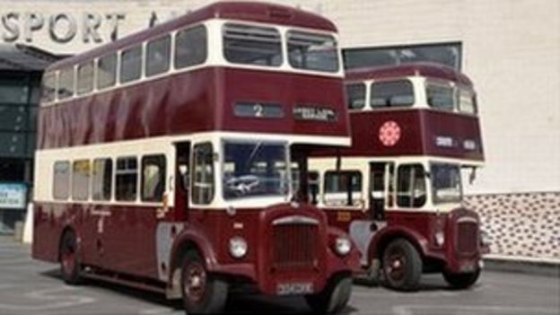 Coventry's vintage buses on display at museum - BBC News