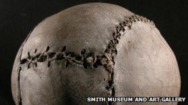 Get up close and personal with the world's oldest football - BBC News