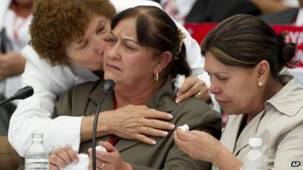 Families of Mexico drugs war victims berate candidates - BBC News