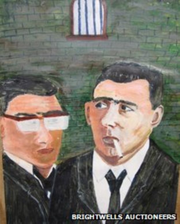 Kray twins prison letters and paintings sell for £10,000 at auction ...