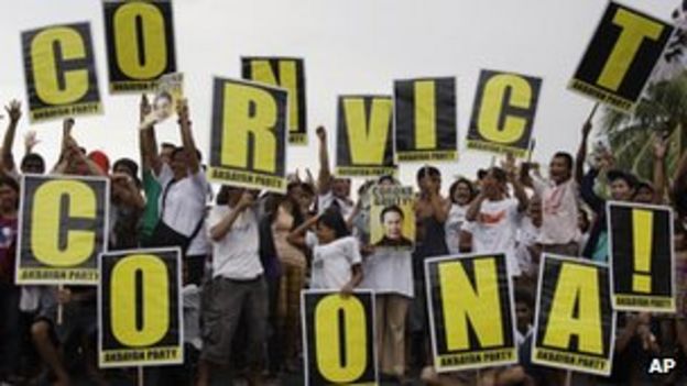 Renato Corona trial: Filipinos gripped by judge's TV trial - BBC News