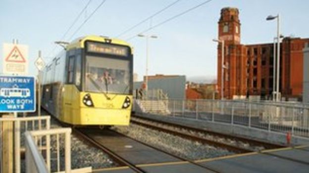 Metrolink trams line to Oldham reopens after 60 years - BBC News