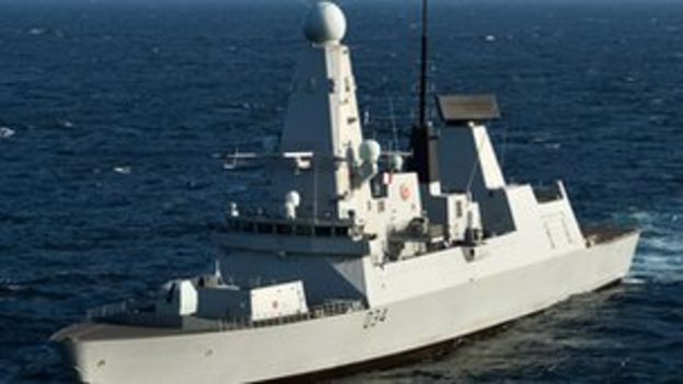 Navy ship HMS Diamond sets sail for voyage to Middle East - BBC News