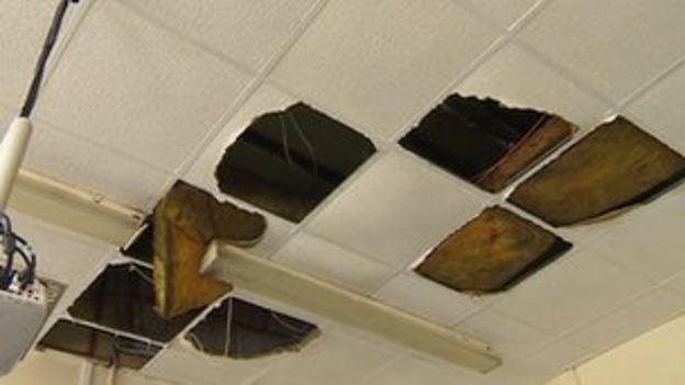 School closes after lead theft causes ceiling collapse - BBC News