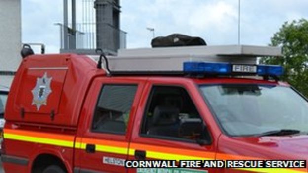 Firefighters tackle Looe laundry fire at elderly homes - BBC News