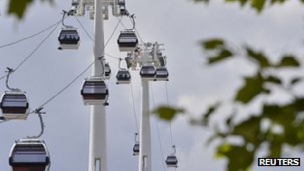 Thames cable car opens for passengers on 28 June - BBC News