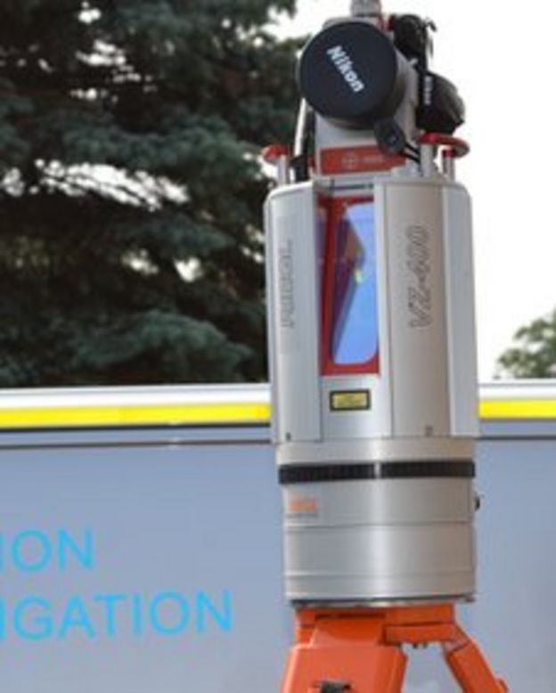 Laser scanner at North Yorkshire accident scenes - BBC News