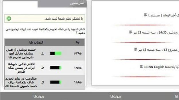 Iranian poll draws startling response to nuclear question - BBC News