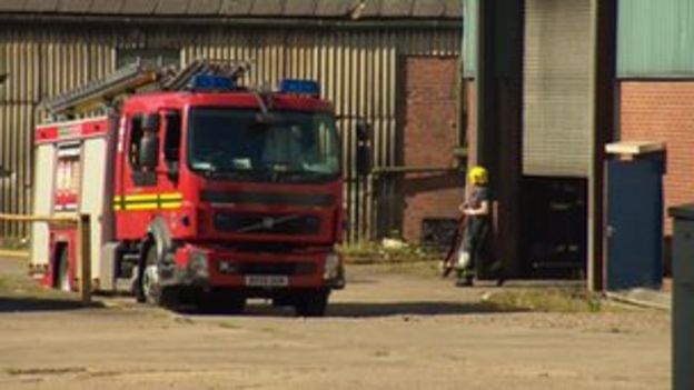 Fire at Holyhead Road factory in Handsworth - BBC News