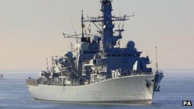 Timmy MacColl: HMS Westminster returns to Portsmouth - BBC News