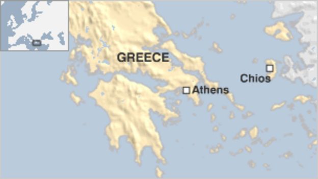 Wildfire sweeps across Greek island of Chios - BBC News