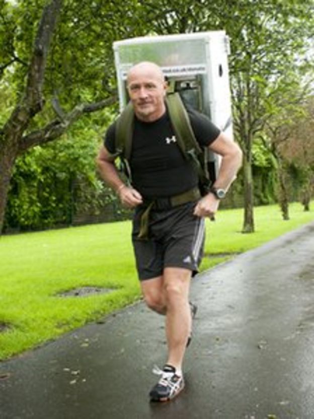 Tony the Fridge running Great North Run route 30 times - BBC News