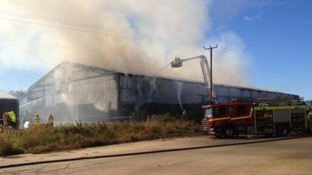 Roudham potato warehouse fire: Hot crops could have caused blaze - BBC News