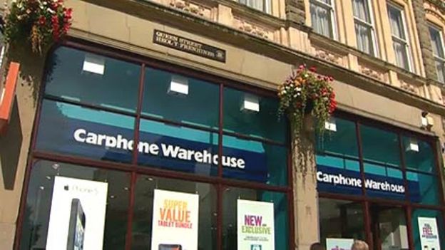 Police search after Carphone Warehouse, Cardiff, robbery - BBC News