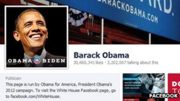 Barack Obama Facebook campaign sees 'likes' soar - BBC News
