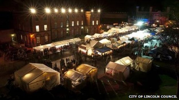 Lincoln Christmas market layout changes - BBC News