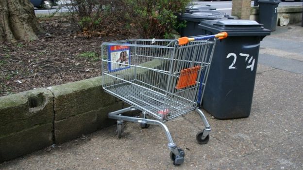 Cwmbran named as dumped shopping trolley blackspot - BBC News