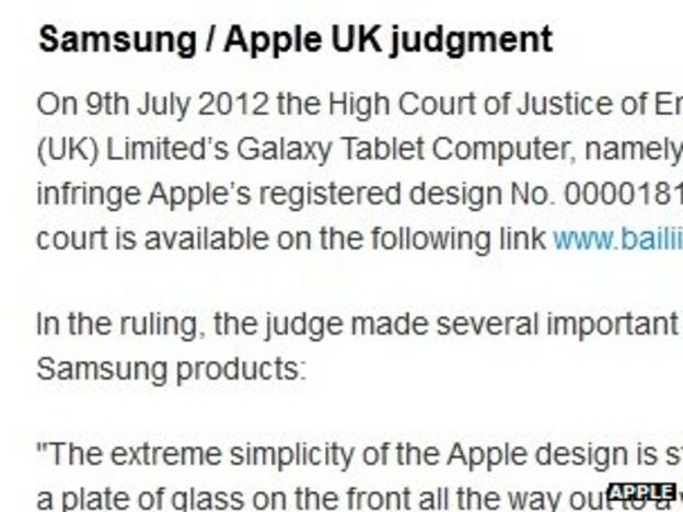 Apple publishes statement over iPad design row - BBC News