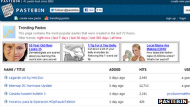 Pastebin puts Anonymous spat behind it - BBC News