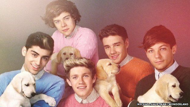 One Direction get puppy love for magazine cover shoot - BBC Newsround