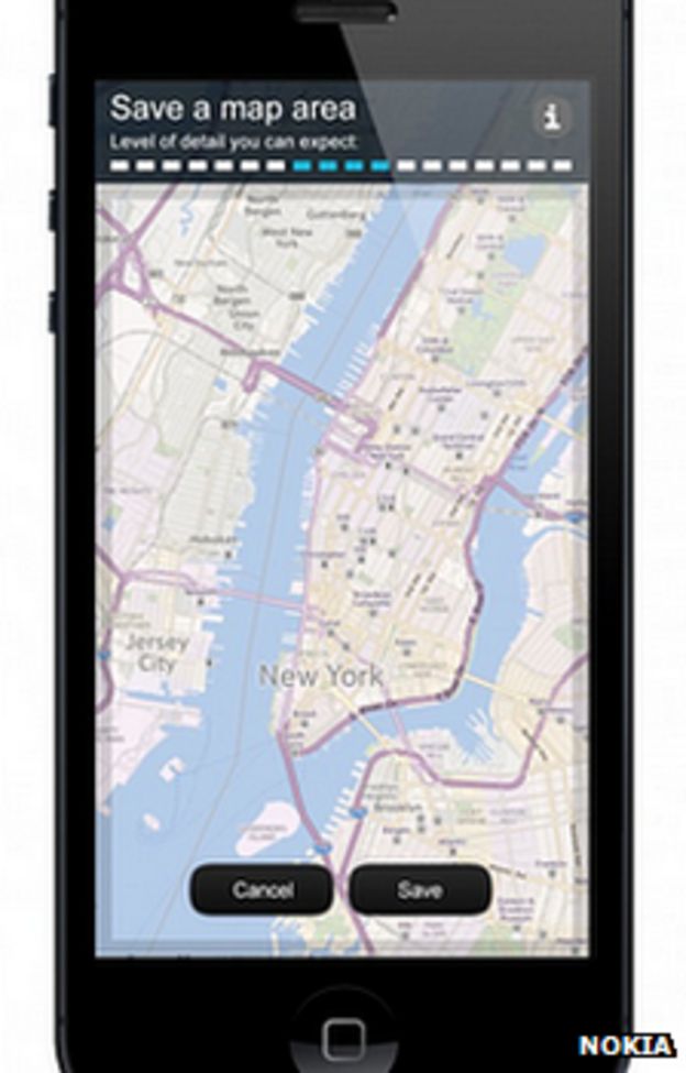Nokia to offer free maps app and service for rival handsets - BBC News