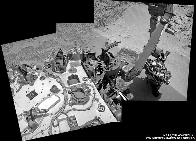 Dust-devils flirt with Curiosity Mars rover - BBC News