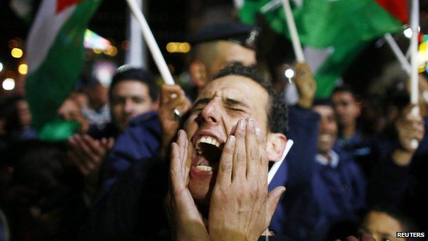 Palestinians celebrate historic day - BBC News