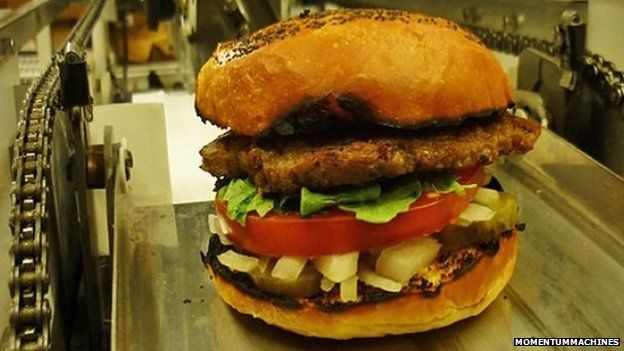 Burger-building robot that makes 360 burgers every hour - BBC Newsround