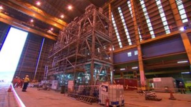 Hartlepool firm Heerema starts work on gas platforms - BBC News