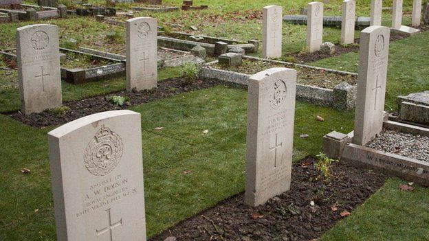 Trowbridge war graves renovation 'a tribute' - BBC News