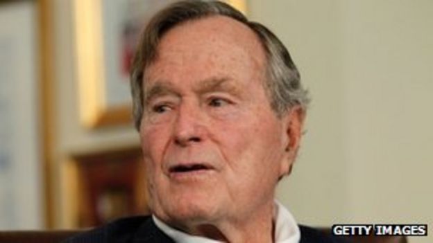 George H W Bush in intensive care after 'setbacks' - BBC News
