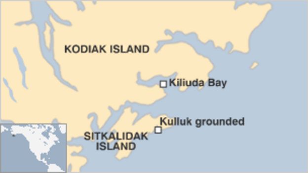 Kulluk: Shell drill rig towed to safety in Alaskan bay - BBC News