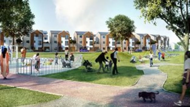 Plans for £113m revamp of Manchester's Brunswick estate - BBC News