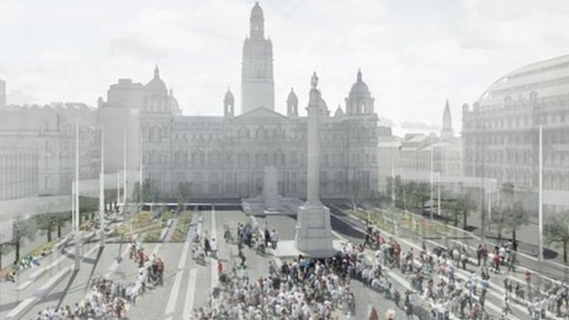 George Square redesign: Council drops radical revamp plan - BBC News