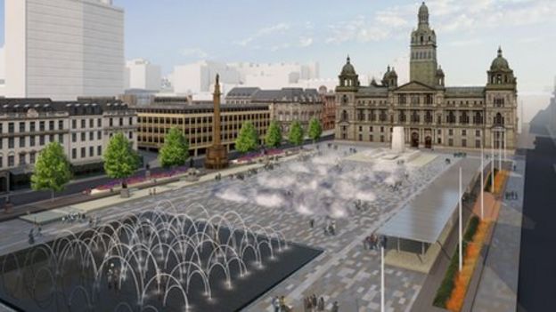 George Square revamp: Six designs on display - BBC News