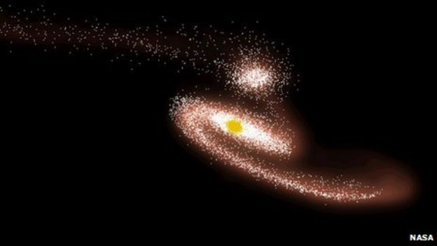 Galaxy crash sparks biggest spiral - BBC News