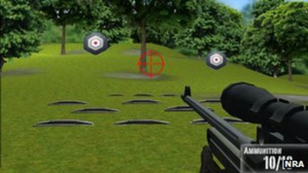 National Rifle Association launches shooting game for mobiles - BBC News